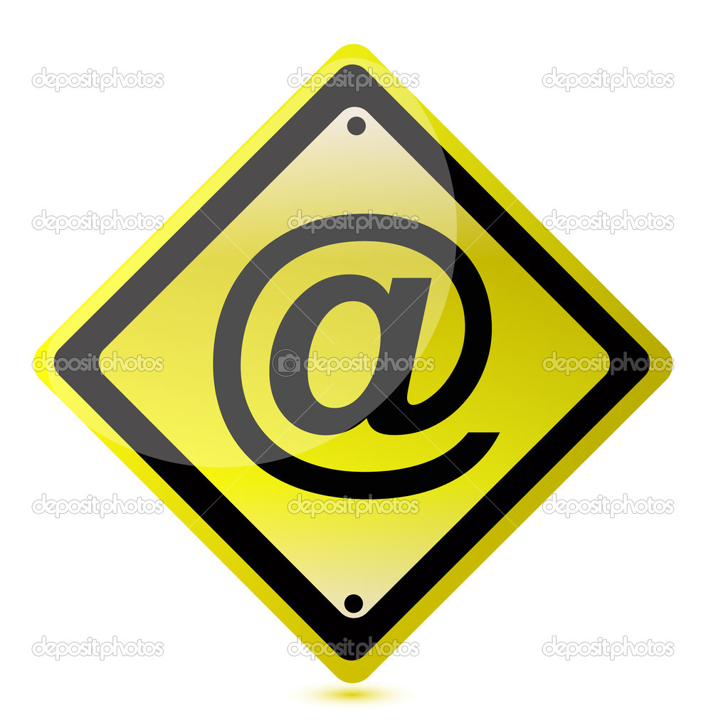 Yellow att sign illustration Stock Photo by ©alexmillos 14668117