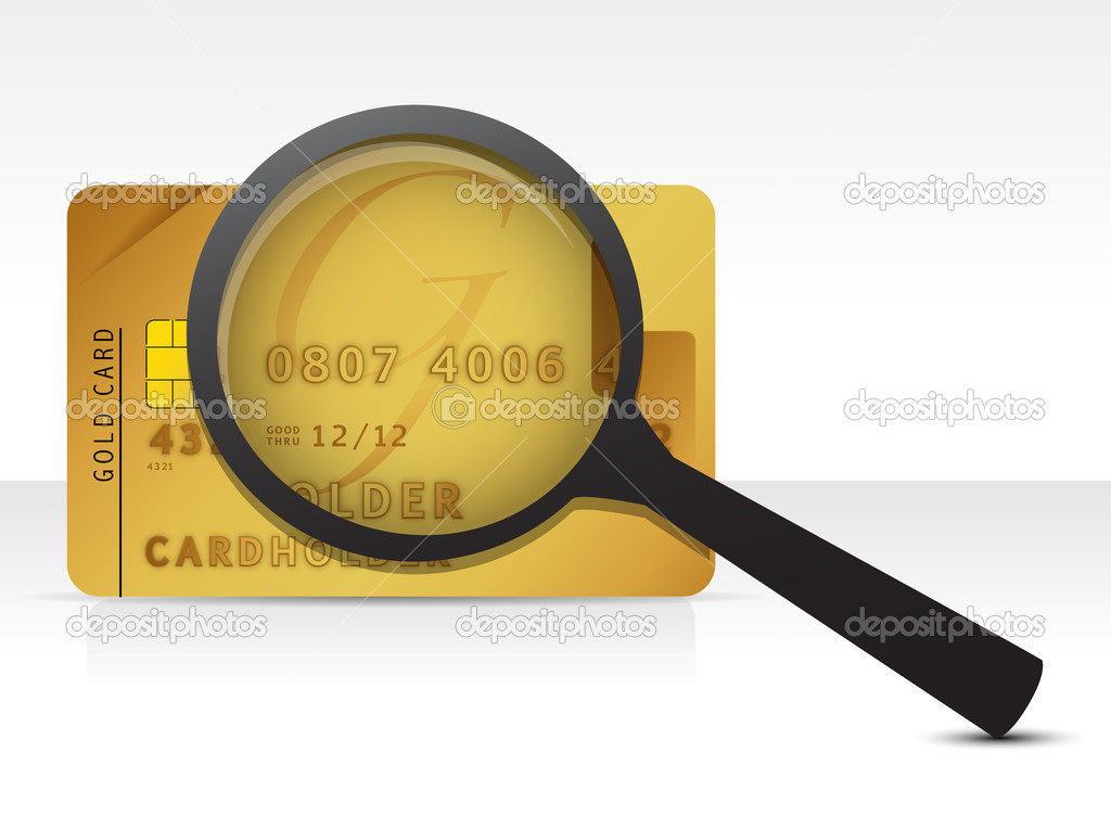 Credit card magnify glass Stock Photo by ©alexmillos 14947441