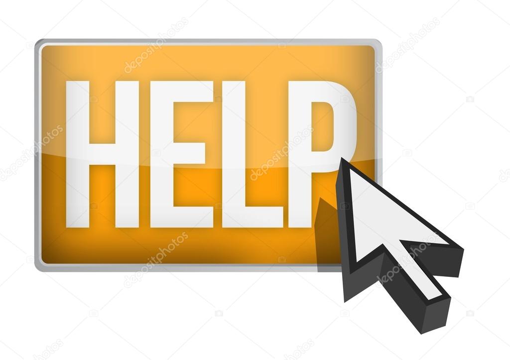 Help button and arrow cursor — Stock Photo © alexmillos #17167039