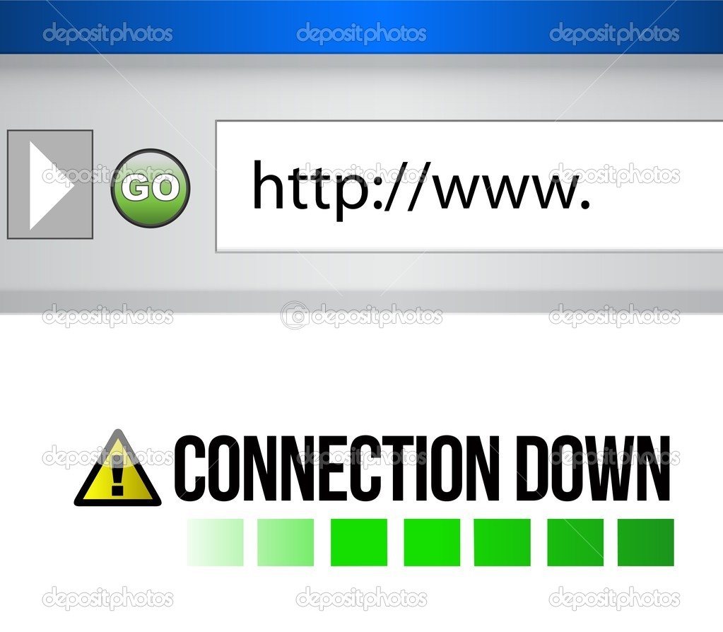 Connection down sign on a browser — Stock Photo © alexmillos #18159771
