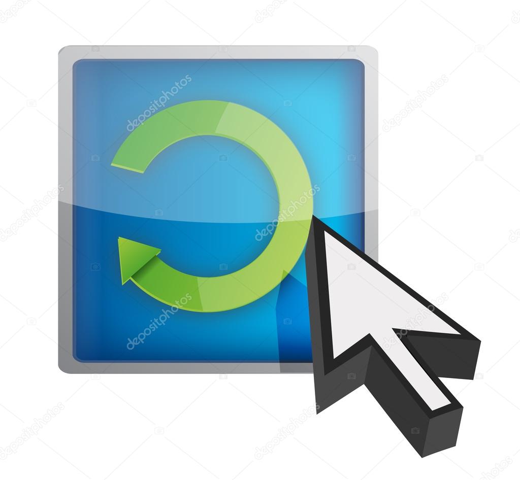 Blue reload icon Stock Photo by ©alexmillos 18622555