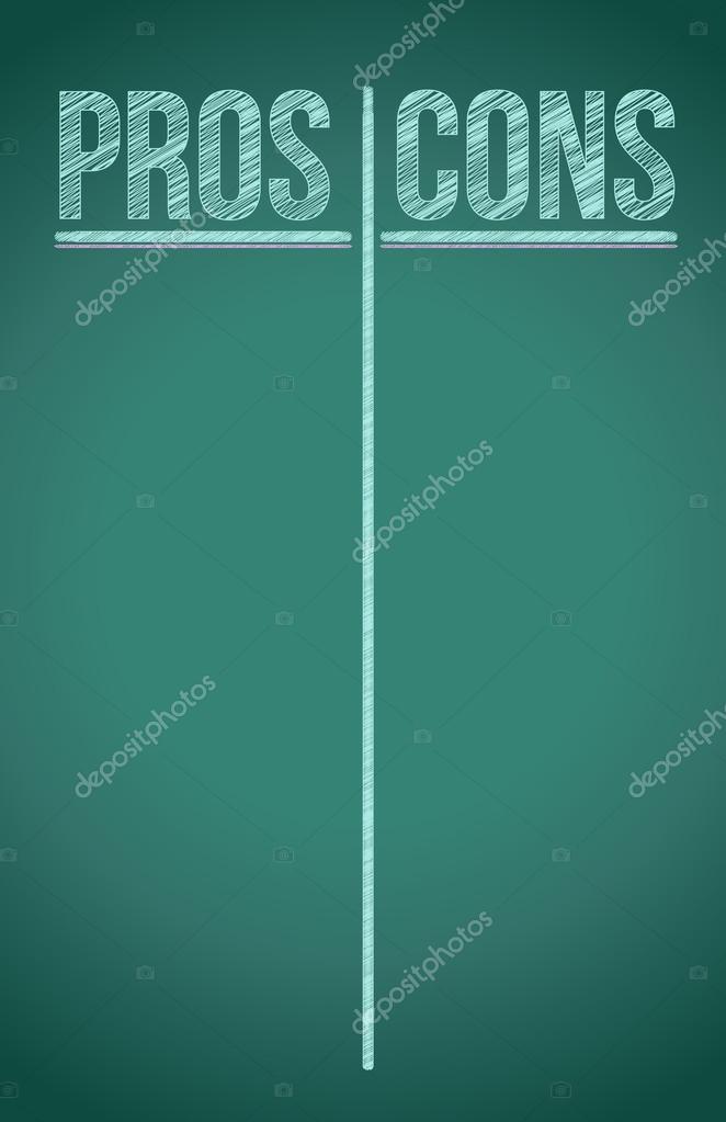 Pros and Cons List written in white chalk — Stock Photo © alexmillos ...