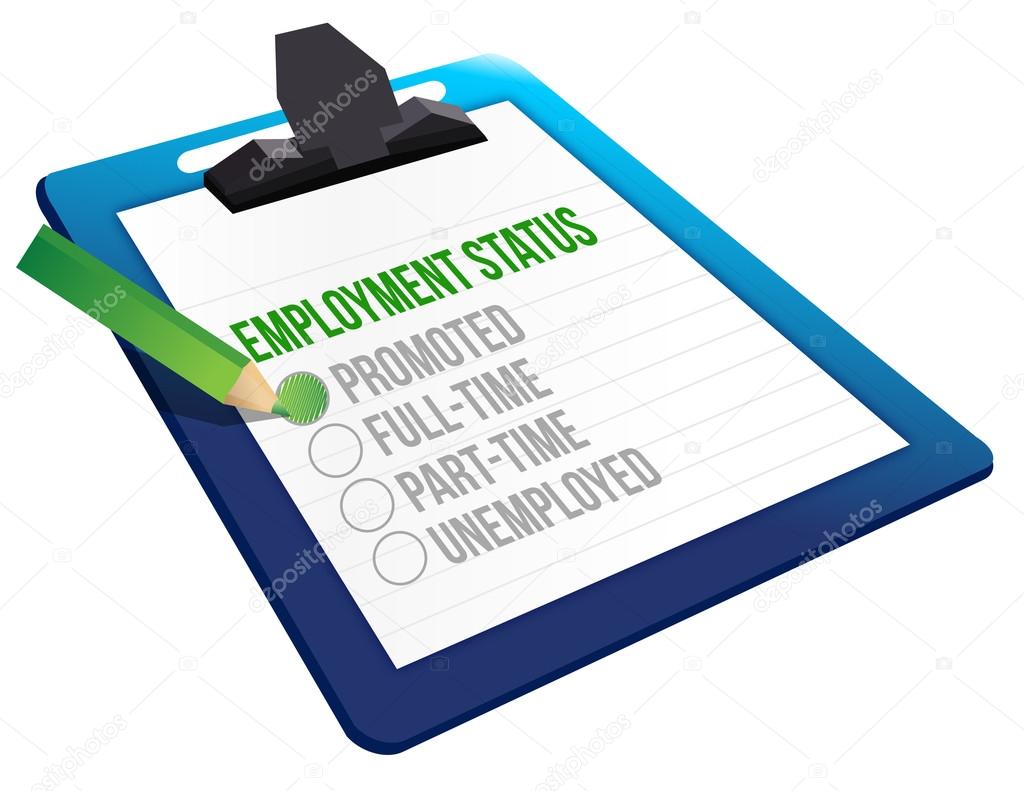 Employment Status clipboard — Stock Photo © alexmillos #19295375