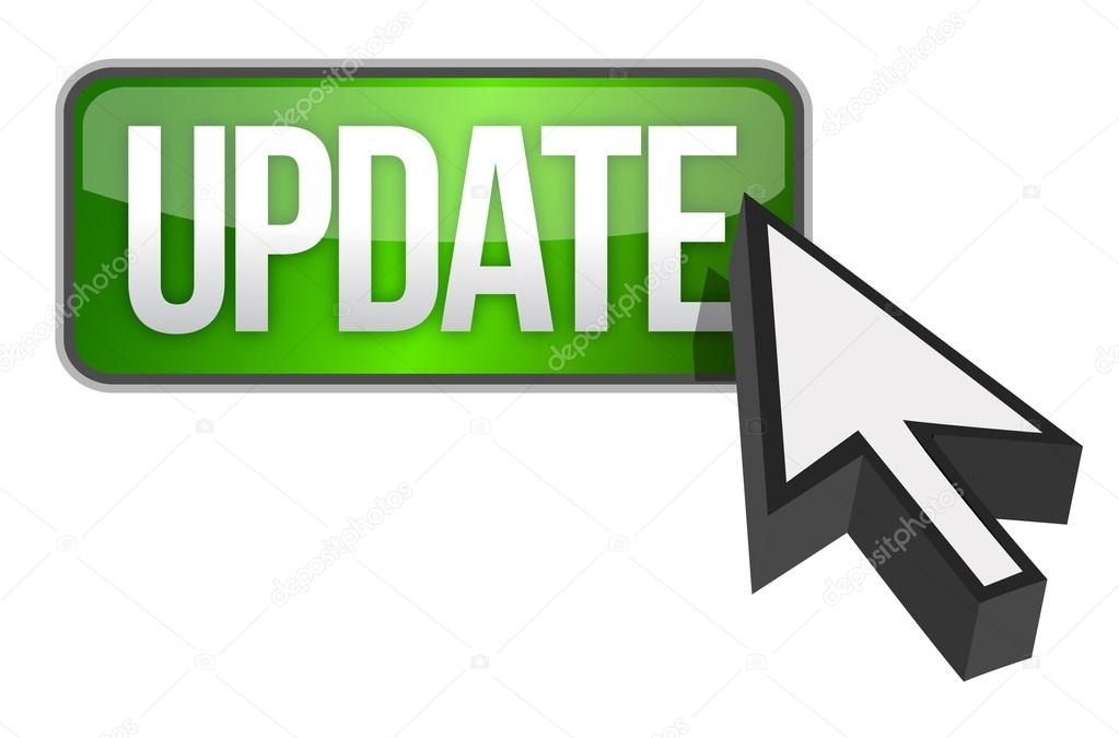 Green update button and a cursor — Stock Photo © alexmillos #20403107