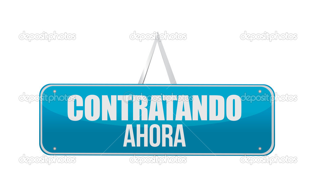 Ahora signo de contratación en español — Foto de stock #21512613 ...