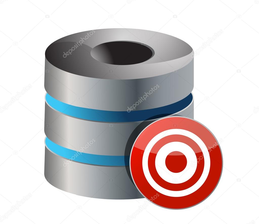 Database server with target Stock Photo by ©alexmillos 21989685