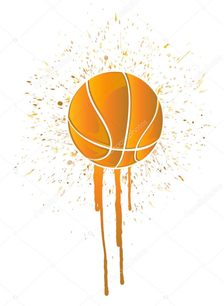 Ink splatter basketball Stock Photo by ©alexmillos 22060429