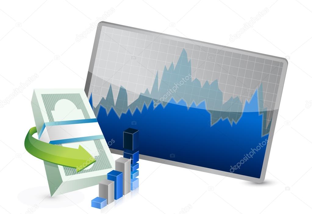 Successful stock exchange graph Stock Illustration by ©alexmillos #23360232