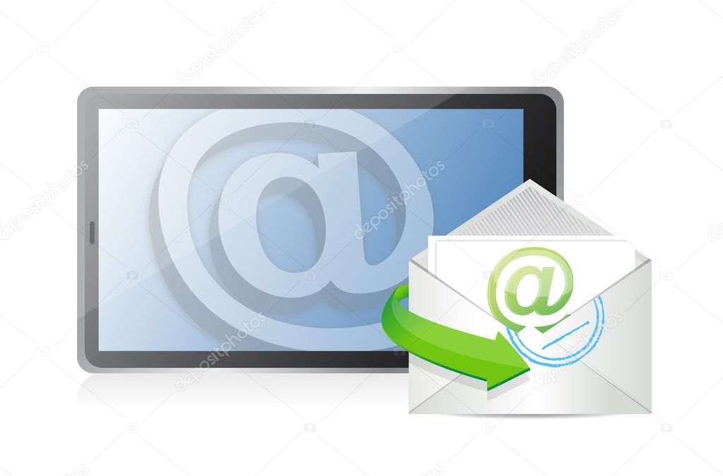 Contact us online. communication concept Stock Illustration by ...