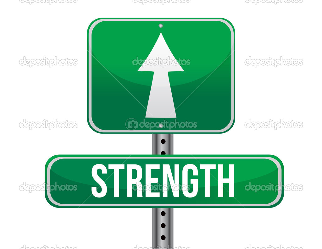 Strength road sign illustration design — Stock Photo © alexmillos #24478801