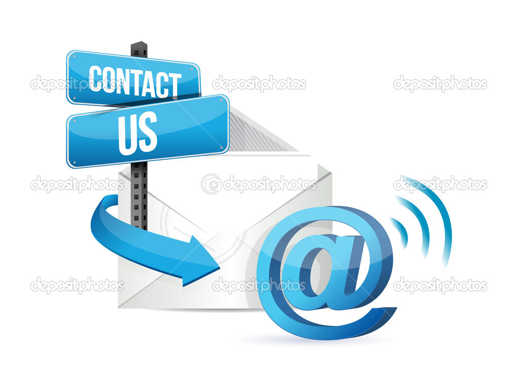 Contact us online email sign — Stock Photo © alexmillos #25544157
