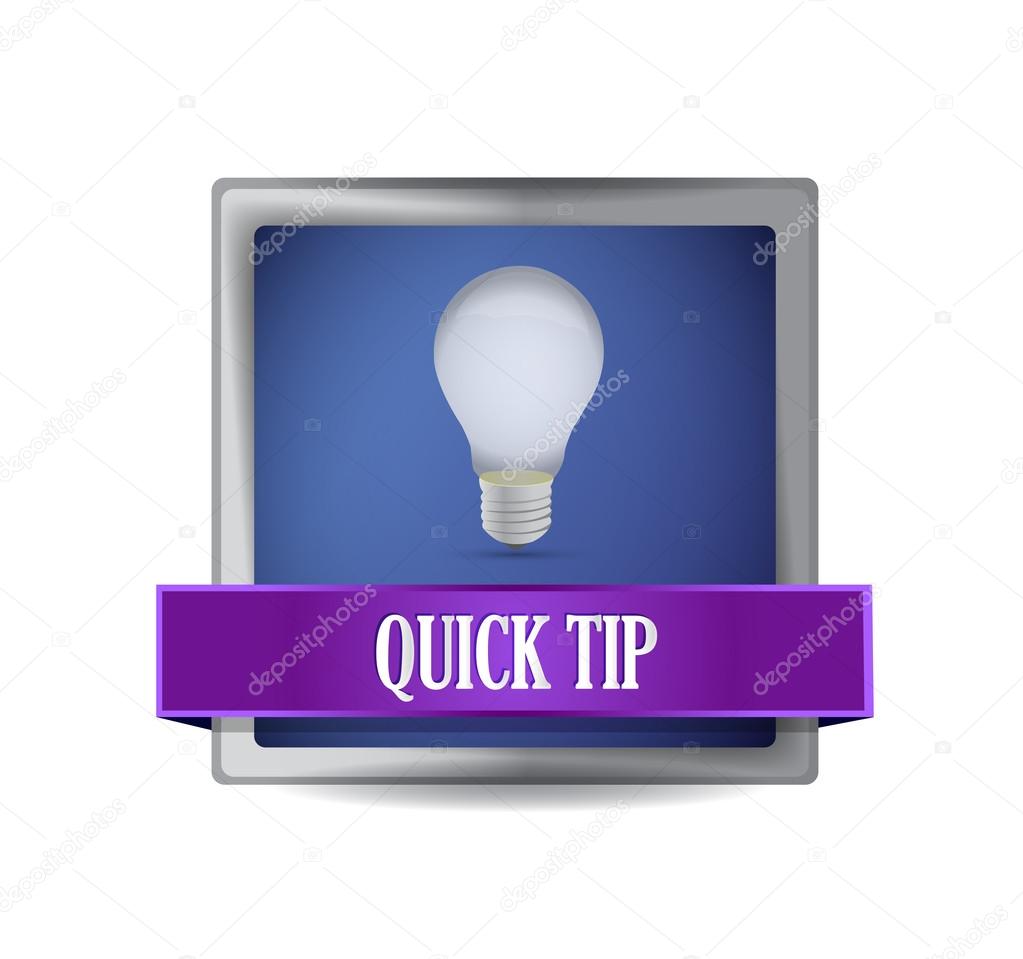 Quick tip idea button illustration — Stock Photo © alexmillos #27108045