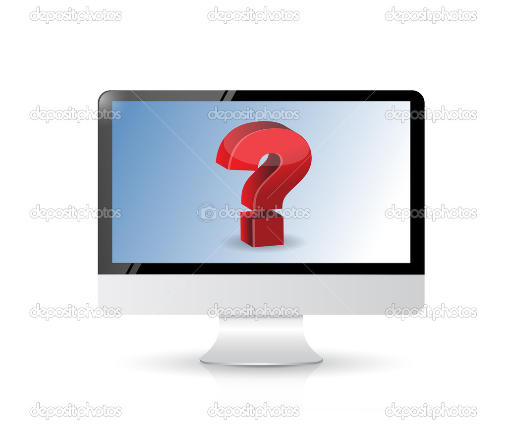 Question mark on a computer illustration Stock Photo by ©alexmillos ...