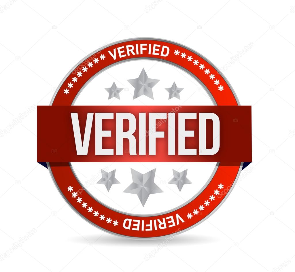 Verified seal stamp illustration Stock Photo by ©alexmillos 28082299
