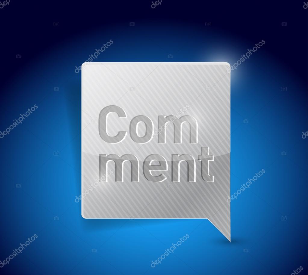 Comment social media button pointer illustration Stock Photo by ...