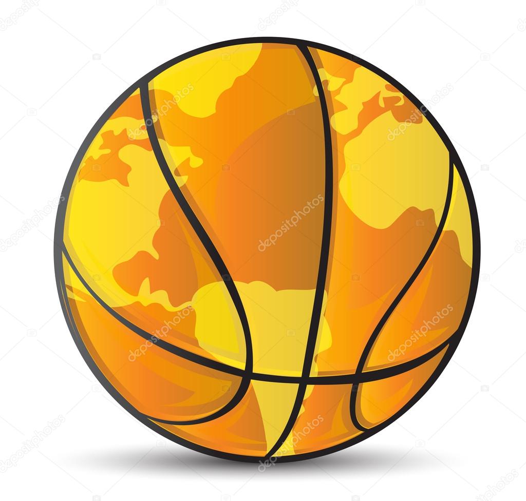 Basketball world map ball illustration Stock Illustration by ...