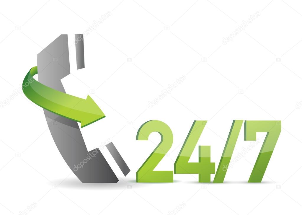 Customer service 24 7 illustration design Stock Photo by ©alexmillos ...