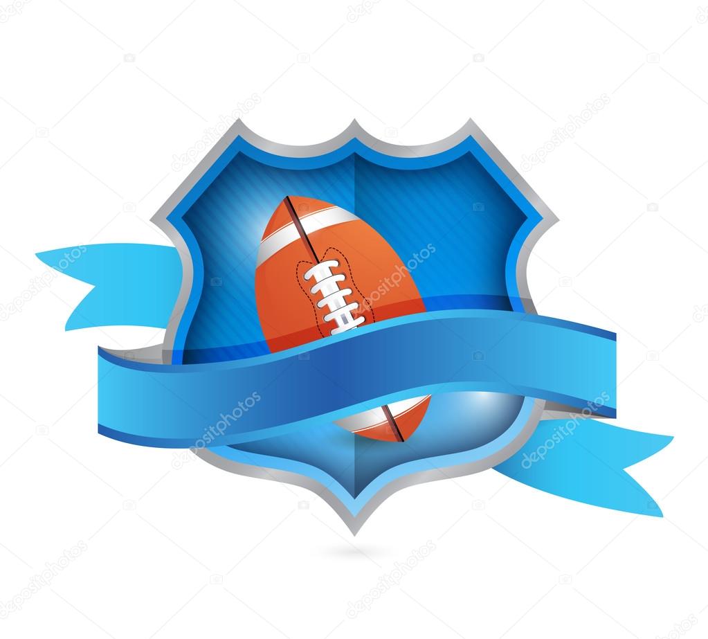Football shield seal illustration design Stock Illustration by ...