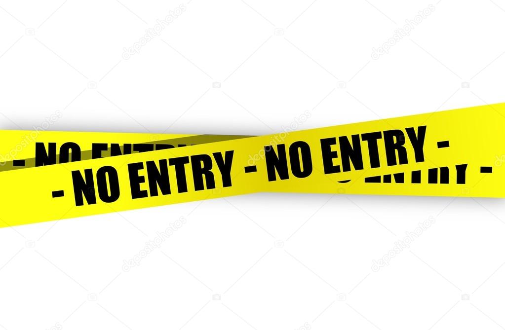 No entry yellow, warning tape illustration design Stock Photo by ...