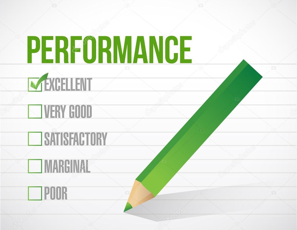 Excellent performance review illustration design — Stock Photo ...