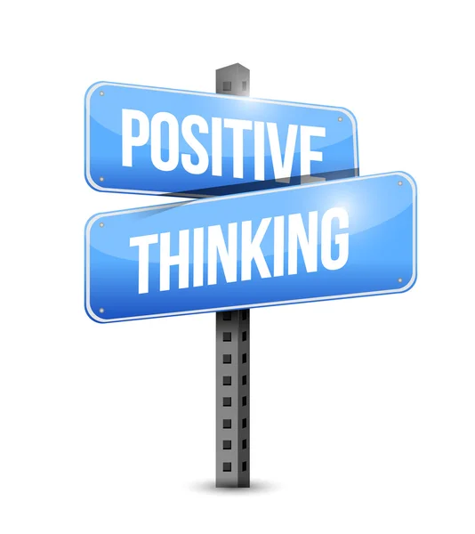 Positive thinking hanging banner illustration — Stock Photo ...