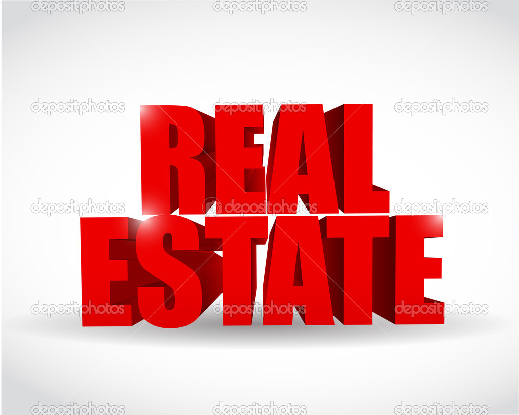 Real estate text sign illustration design — Stock Photo © alexmillos ...