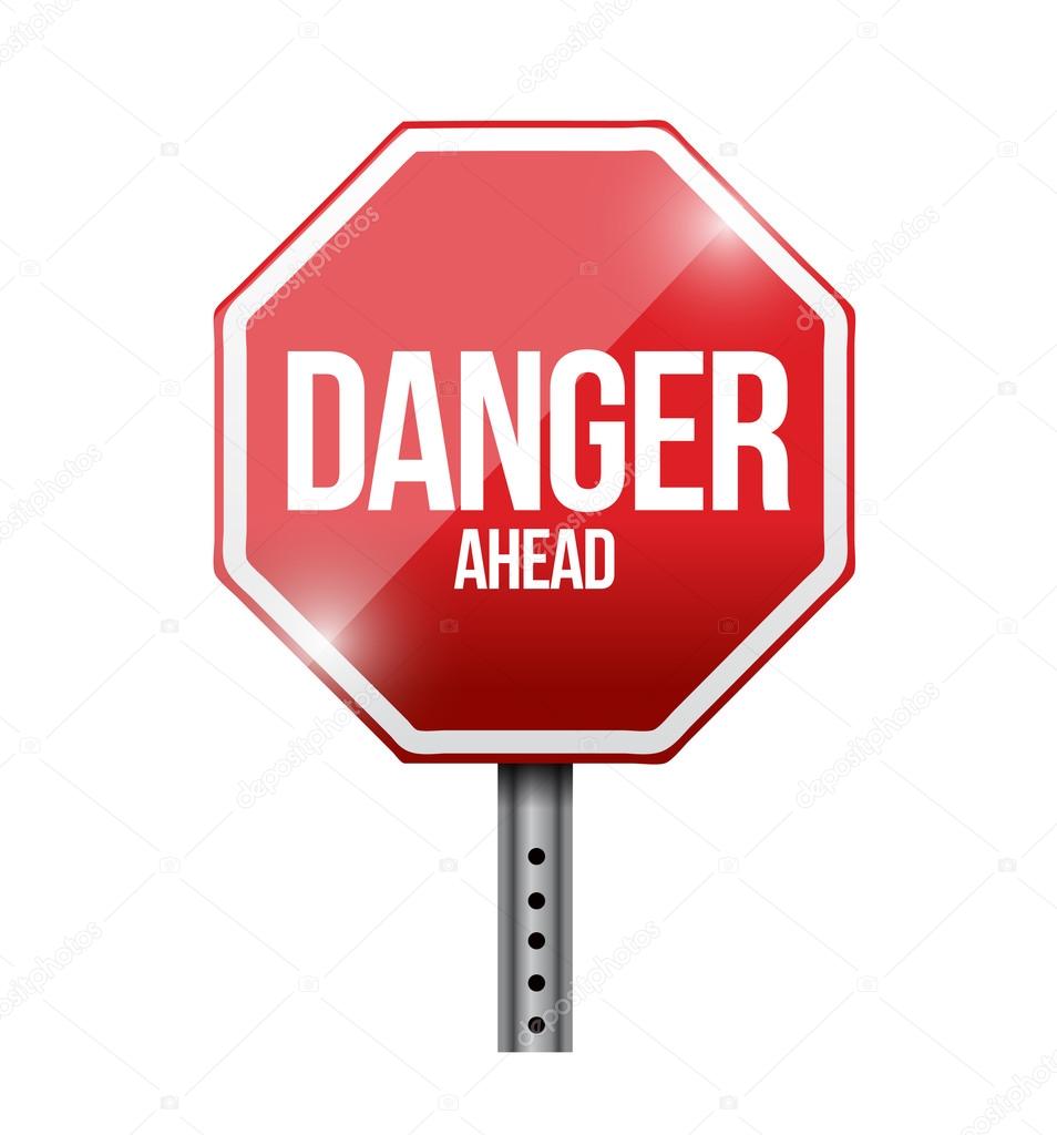 위험 도로 표지판