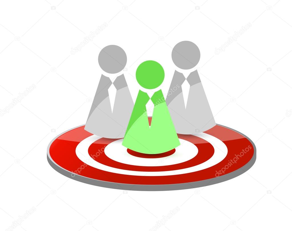 Target teamwork concept illustration Stock Photo by ©alexmillos 32088891
