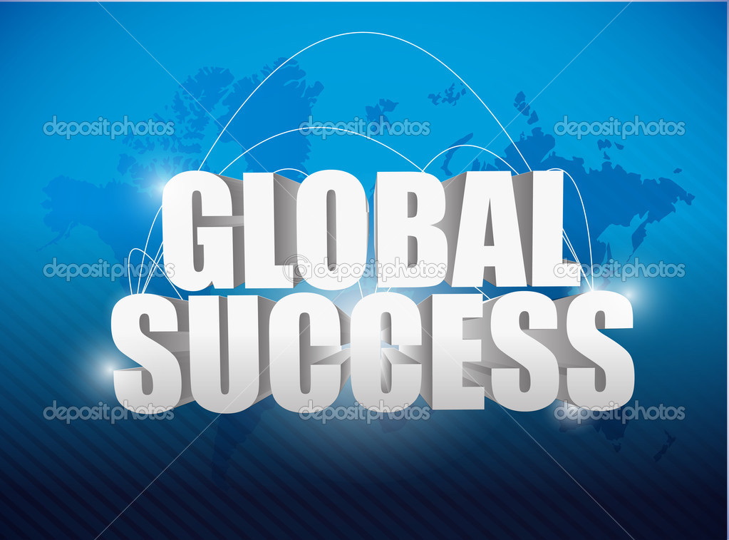 Globe success world map concept illustration — Stock Photo © alexmillos ...