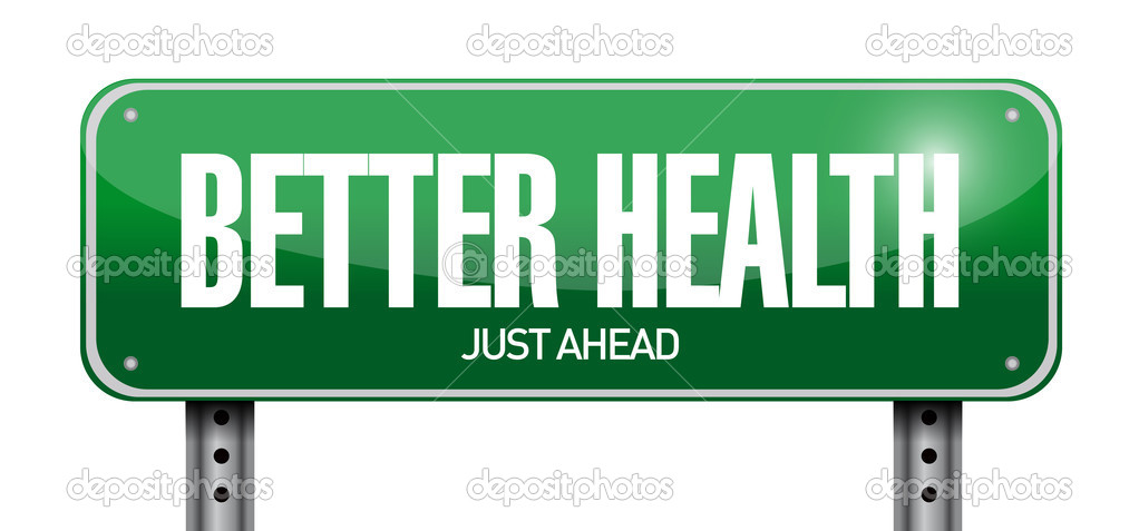 Better health road sign illustration design — Stock Photo © alexmillos ...