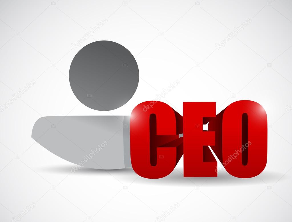 아이콘 ceo 서명 및 아바타 일러스트 레이 션 디자인 — 스톡 사진 © alexmillos #34896115