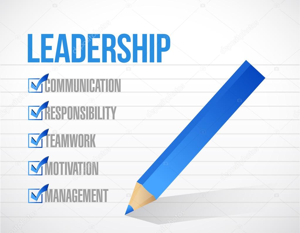 Leadership blue check mark list illustration — Stock Photo © alexmillos ...