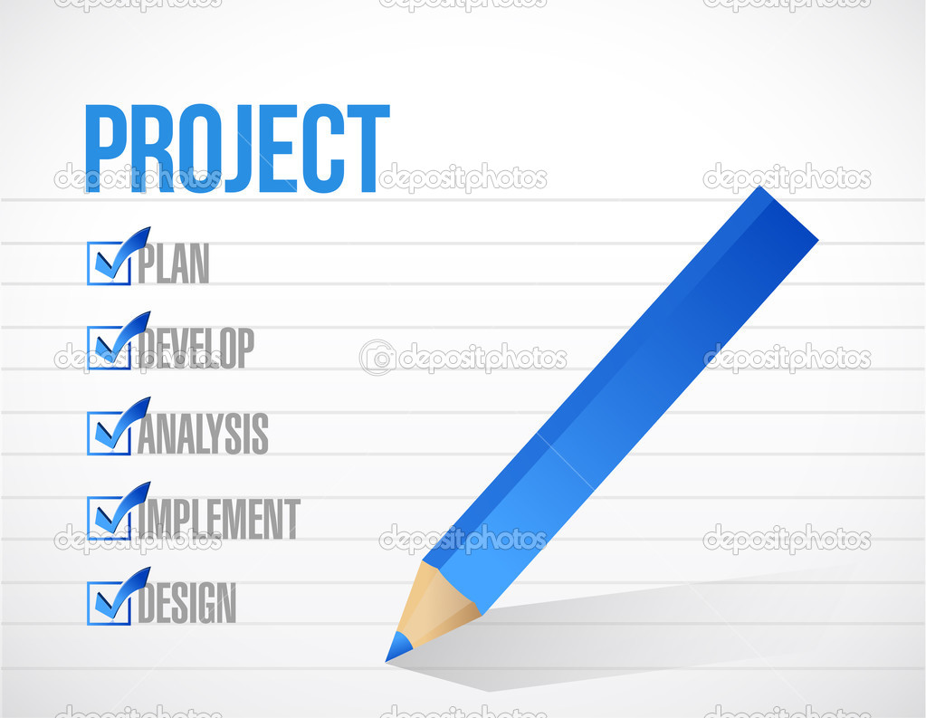 Project check mark list illustration design — Stock Photo © alexmillos ...
