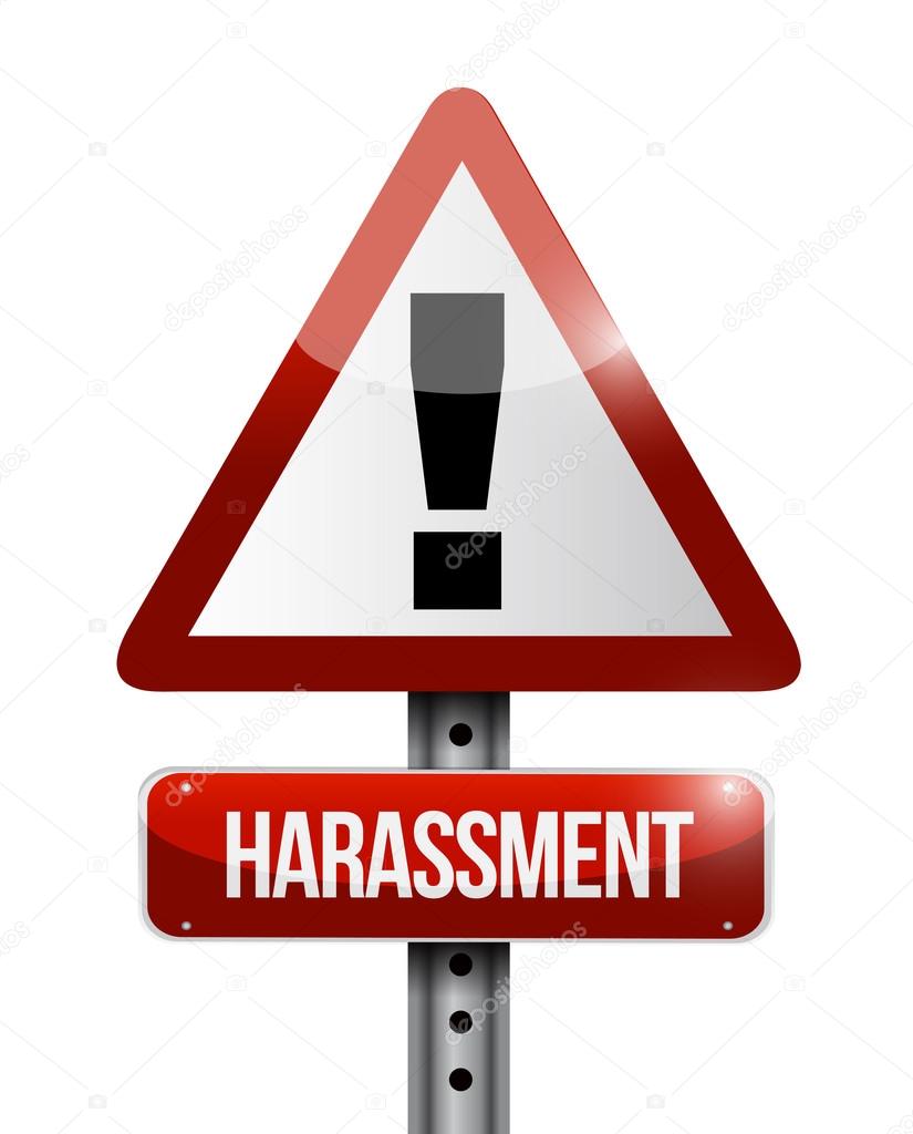 Harassment warning road sign illustration design Stock Photo by ...