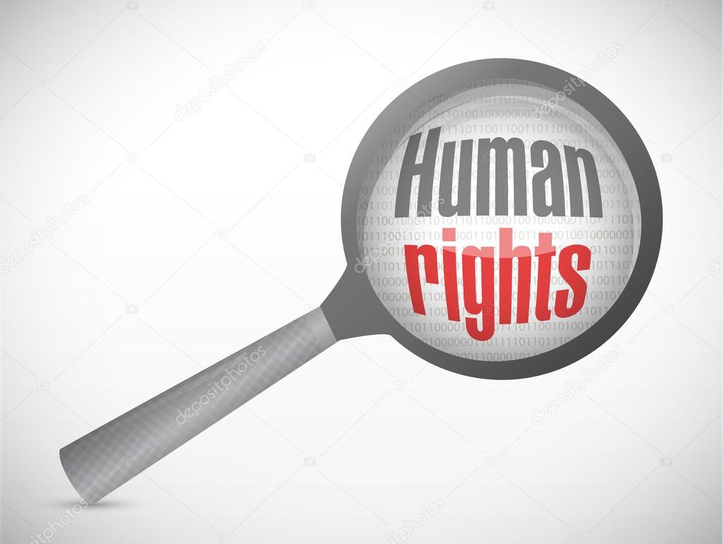 Human rights magnify review illustration Stock Photo by ©alexmillos ...