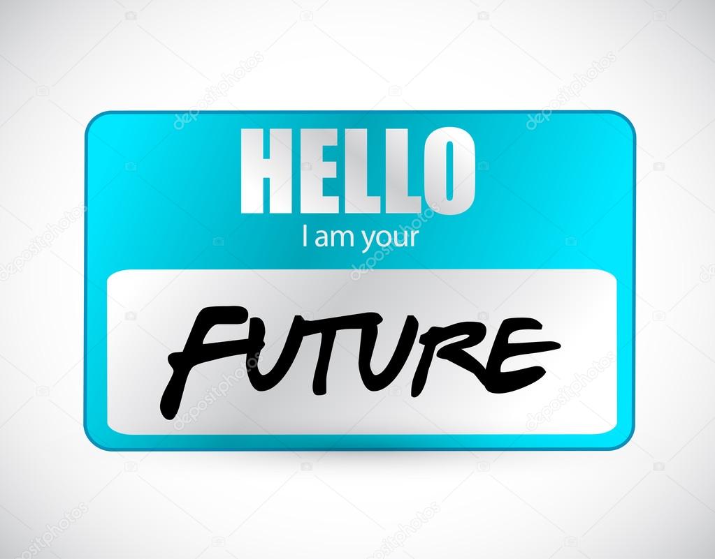 Hello im your future name tag illustration design — Stock Photo ...