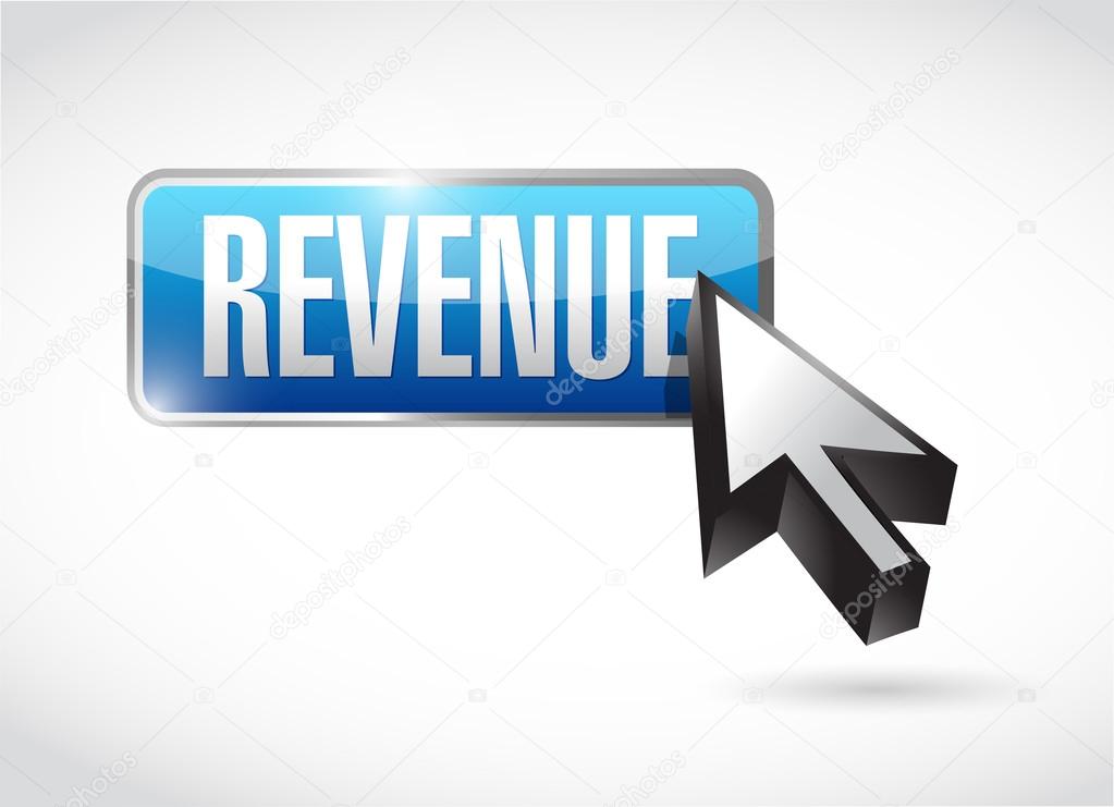 Revenue button and cursor. illustration design — Stock Photo ...