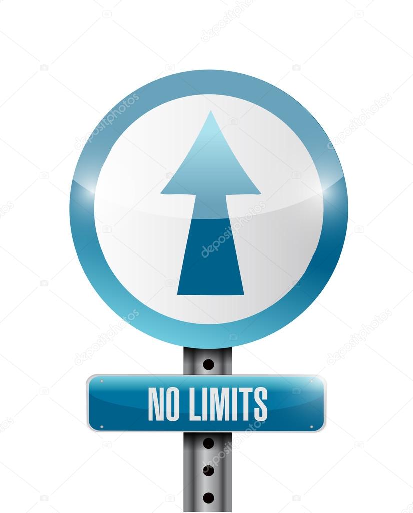 No limits road sign Stock Photo by ©alexmillos 37481959
