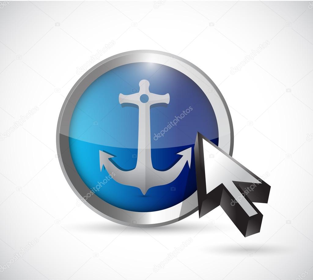Anchor button and cursor illustration design — Stock Photo © alexmillos ...