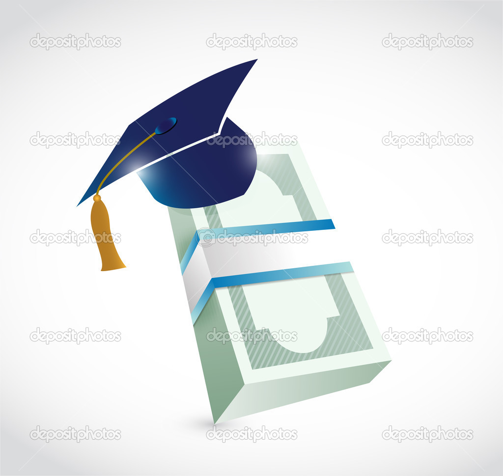 Money education graduation illustration design — Stock Photo ...