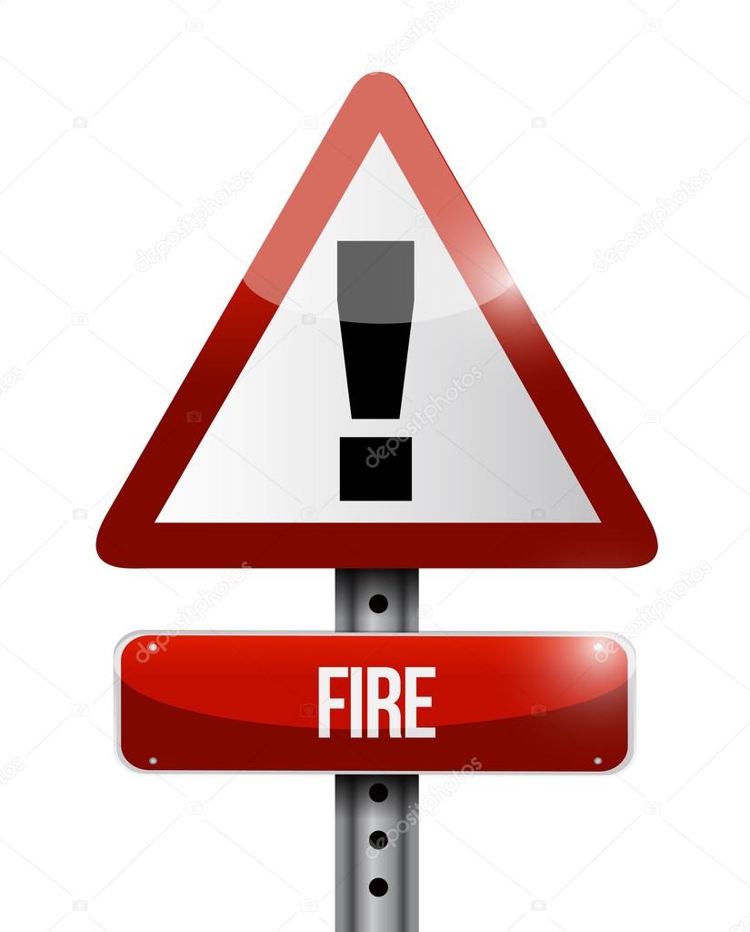 Fire warning sign illustration design Stock Photo by ©alexmillos 38570831