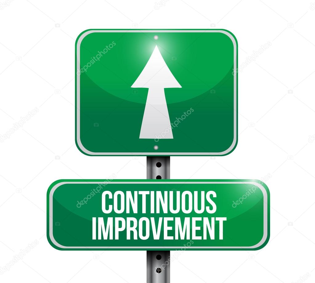 Continuous improvement sign illustration design — Stock Photo ...