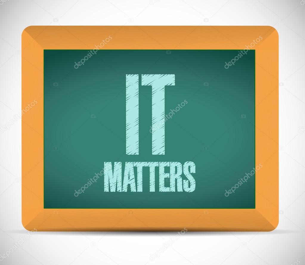 It matters sign message illustration design Stock Photo by ©alexmillos ...
