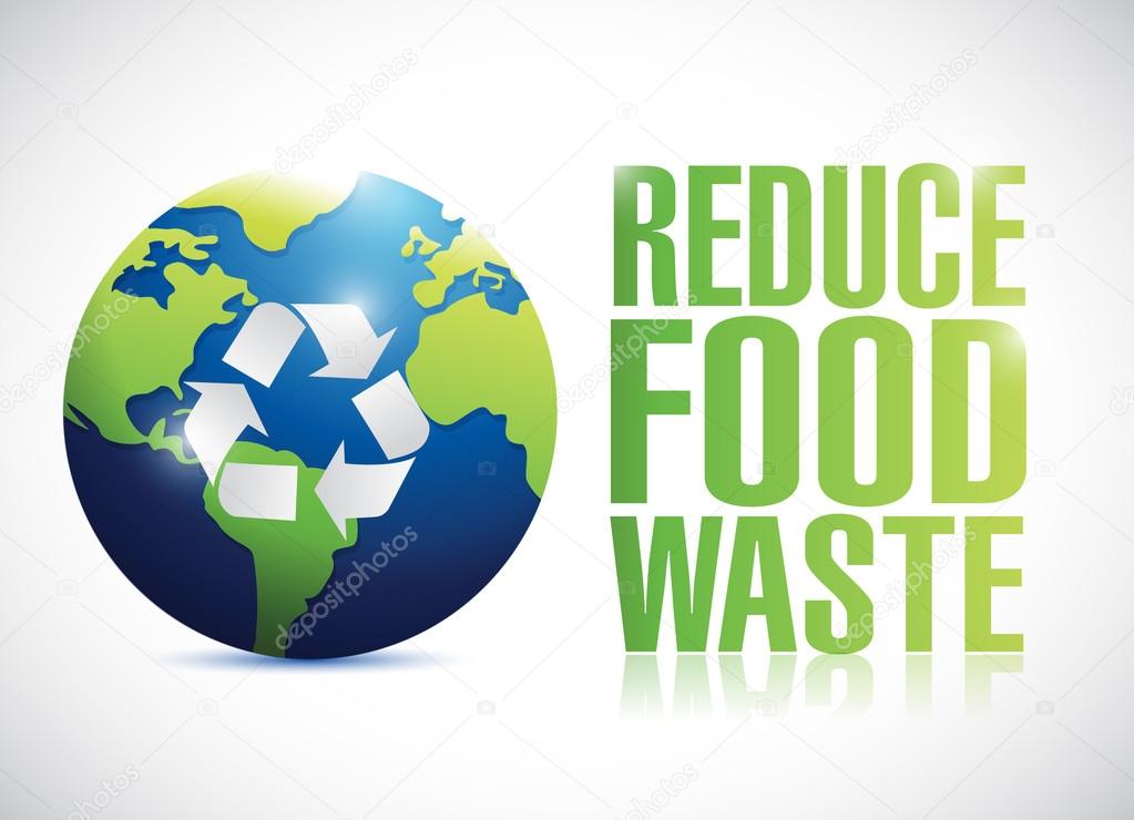 Reduce food waste sign illustration design Stock Photo by ©alexmillos ...