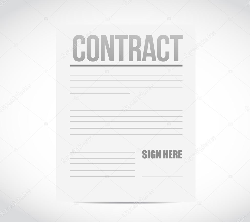 Sign here contract paper illustration design — Stock Photo © alexmillos ...