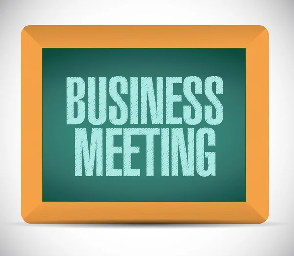 Business meeting sign illustration design — Stock Photo © alexmillos ...