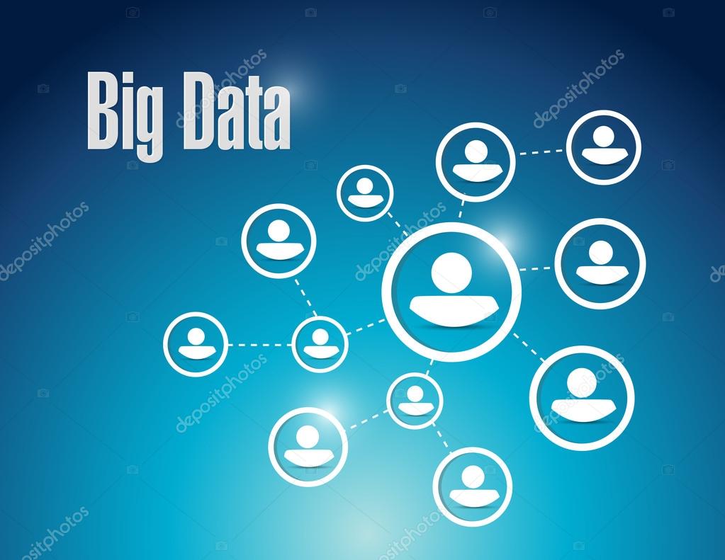 Big data network communication diagram Stock Photo by ©alexmillos 44578997