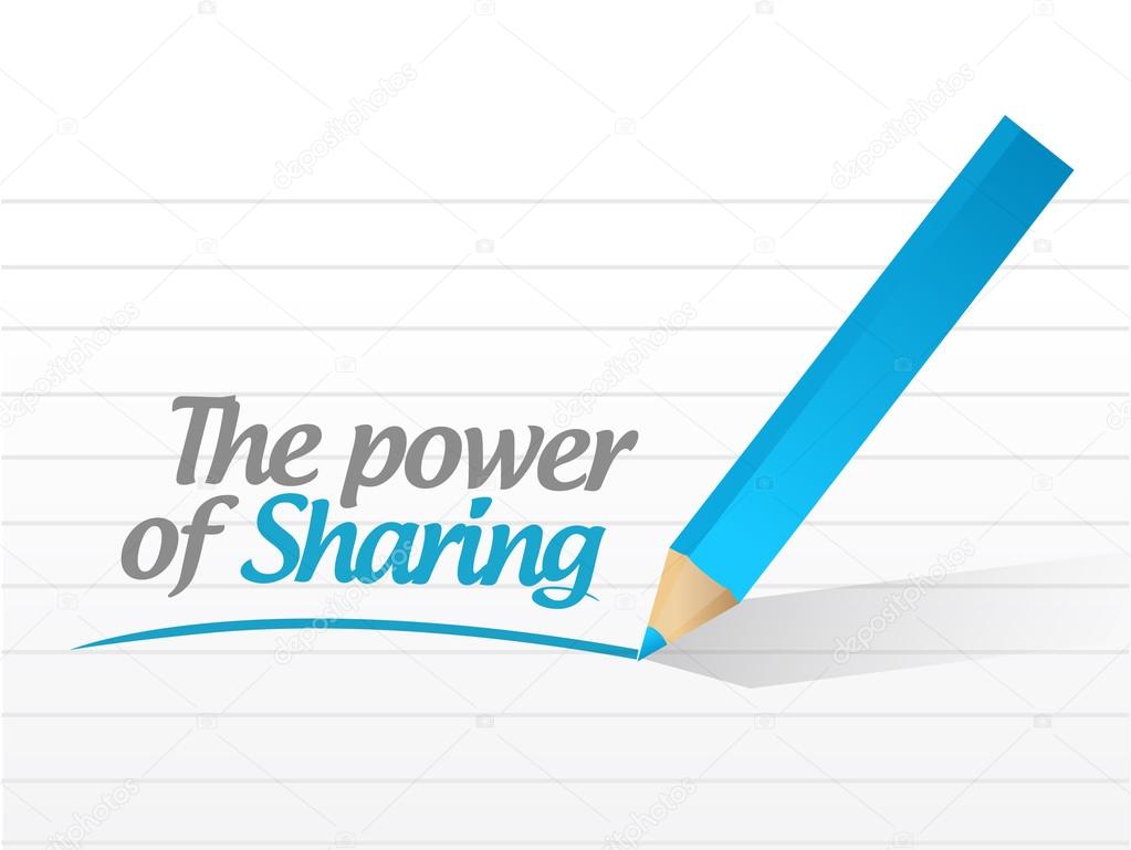 Power of sharing message illustration design — Stock Photo © alexmillos ...
