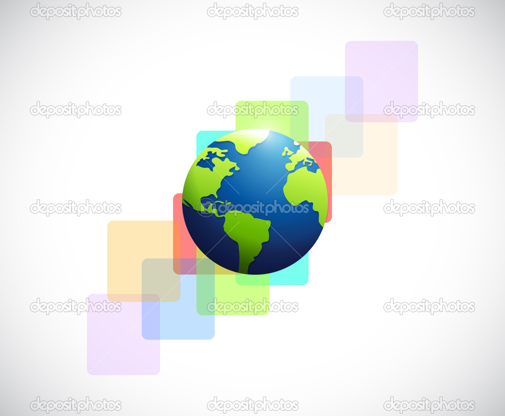 Earth globe illustration design — Stock Photo © alexmillos #45404761