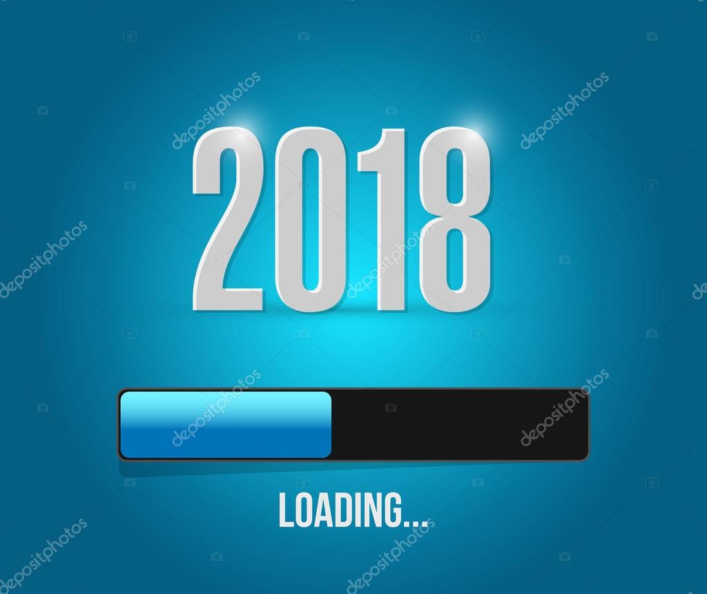 2018 loading year bar illustration design — Stock Photo © alexmillos ...
